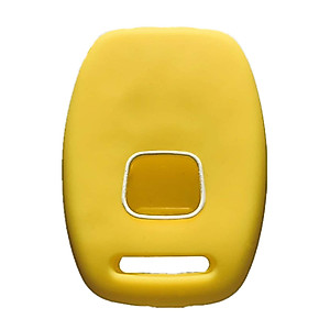 Rpkey Silicone Keyless Entry Remote Control Key Fob Cover Case protector Replacement Fit For Honda Accord Accord Crosstour CR-V Civic Element Pilot OUCG8D-380H-A N5F-S0084A N5F-A05TAA(yellow)