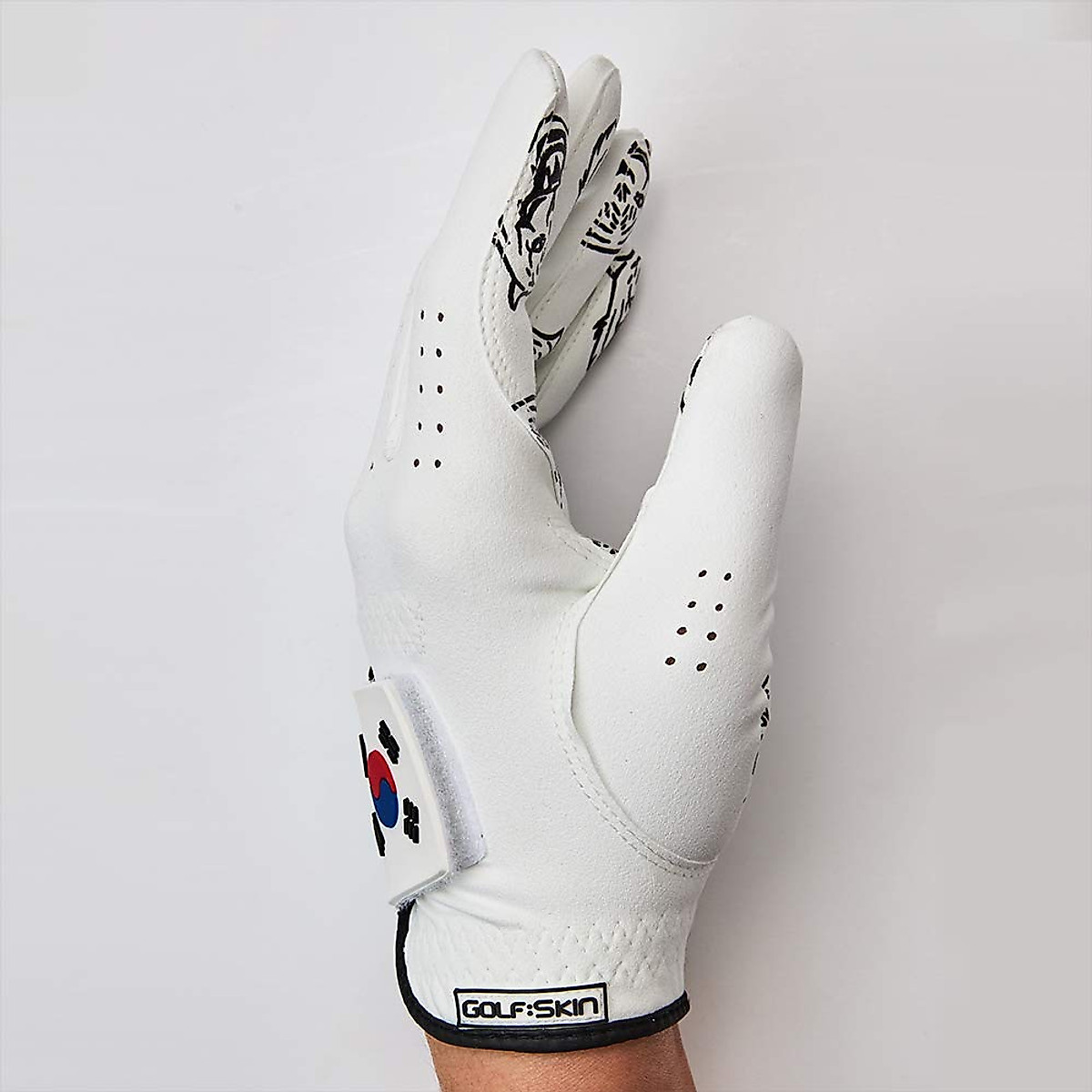 GOLFSKIN Golf Gloves for Women Korean Flag Design (Large)