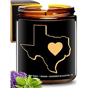 Texas Candle, Gifts for Women, Texas Gifts for Men, Texas Souvenir Gifts, State Texas Themed Gifts, Moving Away & Home Sick Gifts, Birthday, Christmas, Graduation, Gift-Ready