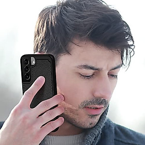 BNIUT for Samsung Galaxy S22 5G Case: Dual Layer Protective Heavy Duty Cell Phone Cover Shockproof Rugged with Non Slip Textured Back - Military Protection Bumper Tough - 6.1inch (Black Matte)