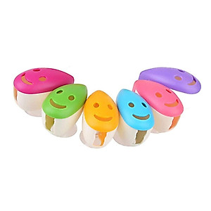 VADOO 6Pcs Toothbrush Head Cover Cap Suction Cup Toothbrush Case Portable Toothbrush Protector Holder (Random Color)