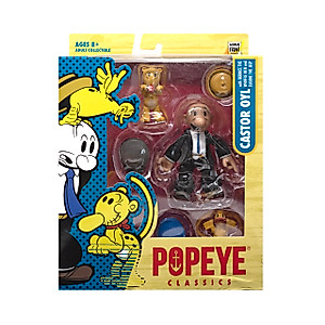 Boss Fight Studio Castor OYL Popeye Classics Wave 1 Collectible Action Figure – Highly Articulated Figurine and Accessories Including Eugene The Jeep, Bernice The Whiffle Hen, & Removable Hats – 1:12