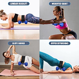 Gsbomzap Hip Thrust Belt for Dumbbells, Kettlebells, Plates, up to 50kg/110lbs, Exercise Booty Belt for Hip Thrusts, Glute Bridge, Lunges, Non-Slip Hip Belt Pad for Home Gym Butt Fitness Workout