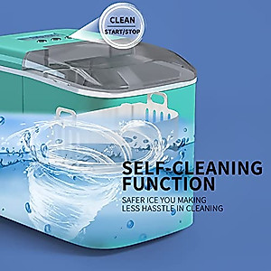 ARLIME Portable Ice Maker Machine with Self-Cleaning, 26Lbs/24H Ice Cube Maker, 9 Ice Cubes S/L Ready in 6 Mins, Small Cube with Ice Scoop and Basket, for Home/Kitchen/Office/Bar/RV(Gray)