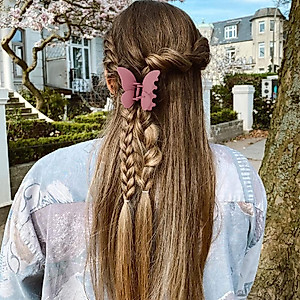 ATODEN Butterfly Hair Accessories - Matte Claw Clips for Women and Girls, 4Pcs 2.6" Hair Clamps and Jaw Clips for Thin to Medium Hair