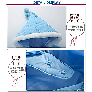 Ohrwurm Baby Winter One Piece Snowsuit with Hood Gloves Zipped Toddler Boys Girls Padded Sleepsuit Bodysuit for 18-30 Months Light Blue