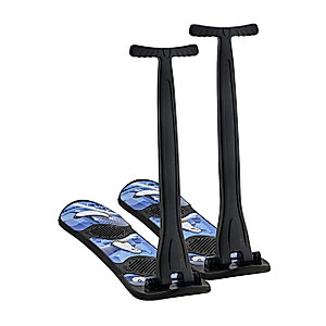 Superio 2 Pack, Kids Snow Scooter, Ski Scooter, Snowboard, Snow Sled, Sledge Folding Sliding Ski Snowboard with Grip Handle