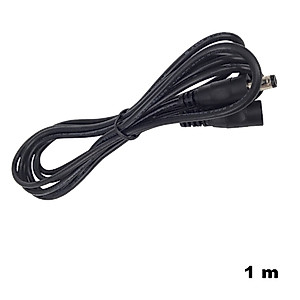 DZYDZR 5pcs 1 Meter 2.1mm x 5.5mm DC 12V Adapter Cable DC Plug Extension Cable Male to Female Black, for LED, CCTV, Car, Monitors, and More (3.3ft)