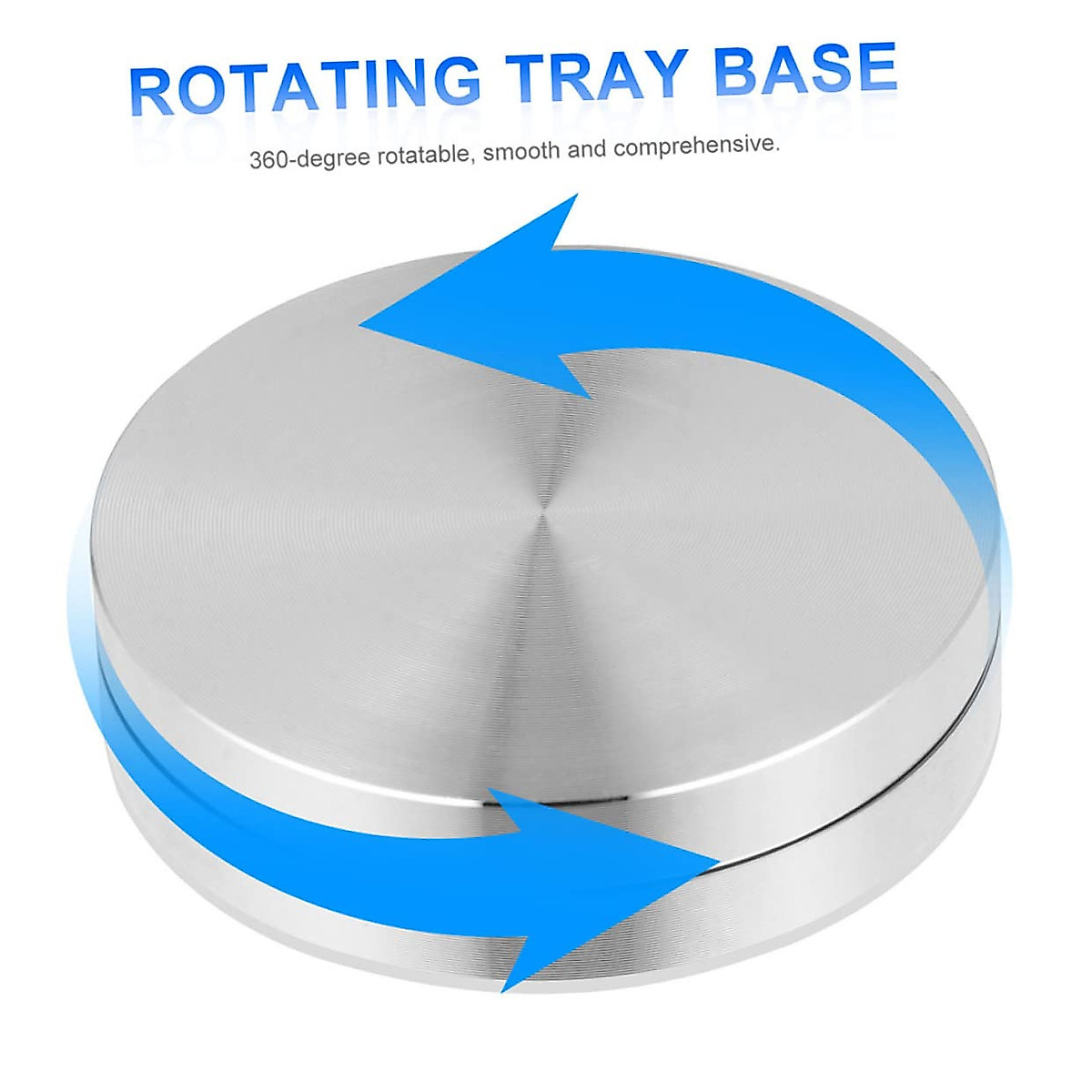 GRIRIW 2pcs Turntable Base Hardware 3 Inch Table Tray Lazy Susan Cake Stand Rotating Cake Dining Table Smooth Swivel Plate Dessert Butter Wheel Glass to Rotate Tableware Aluminum Alloy