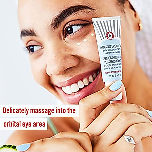 First Aid Beauty Hydrating Eye Cream With Hyaluronic Acid – Helps Reduce Puffiness and Hydrate, Smooths Fine Lines & Wrinkles – 0.5 oz