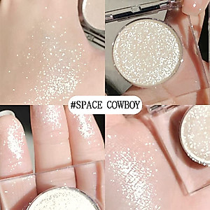 Shimmer Glitter Eyeshadow Palette, Eye Glitter Shadow, High Pigmented, Sparkling Eye Shadow with Bling Korean Eye Glitter Foil