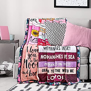 Eslygoily Gifts for Grandma from Grandkids for Grandma from Grandkids Unique Gifts Ideas for Grandma Birthday Gifts for Grandma for Grandma Throw Blankets 60x50 inch