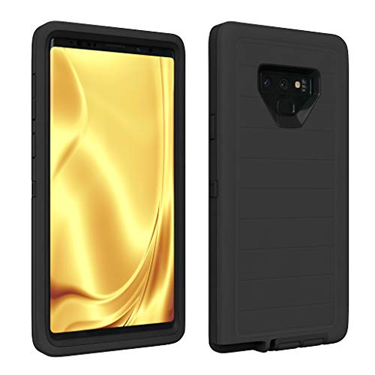 Galaxy Note 9 Case, ToughBox [Armor Series] [Shock Proof] [Black] for Samsung Galaxy Note 9 Case [Comes with Holster & Belt Clip] [Fits OtterBox Defender Series Belt Clip Phone Cover]