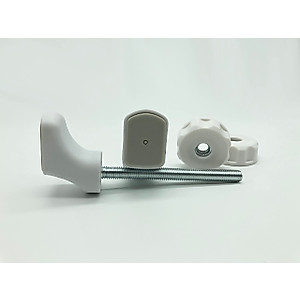 Baby Gate Guru M8 (8mm) Quarter Round Spindle Rod Adapter 2 Pack for Pressure Mounted Baby and Pet Safety Gates (8mm, White)