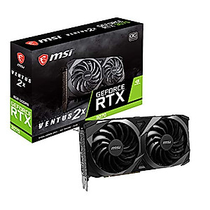 MSI Gaming GeForce RTX 3070 8GB GDRR6 256-Bit HDMI/DP TORX Fan 3.0 Ampere Architecture OC Graphics Card (RTX 3070 Ventus 2X OC), GeForce RTX 3070 Ventus 2X OC