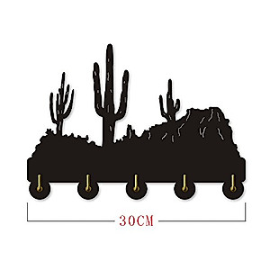 The Geeky Days Cliffs Cactus Desert Plant Wall Hanger Hook Coat Hooks Robe Hook Towel Hooks Personalised Modern Decorative Living Room Hanger Wall Hooks