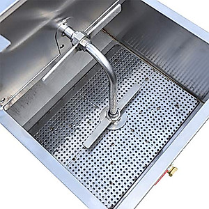 55 L /14.5 Gal Commercial Mobile Fryer Filter Machine/Oil Filter Truck, 550W Fryer Filter Frying Oil Filtering System for Restaurant - Gravity Sedimentation (US Stock)