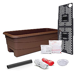 EarthBox 80653 Junior Garden Kit, Organic Planter, Chocolate