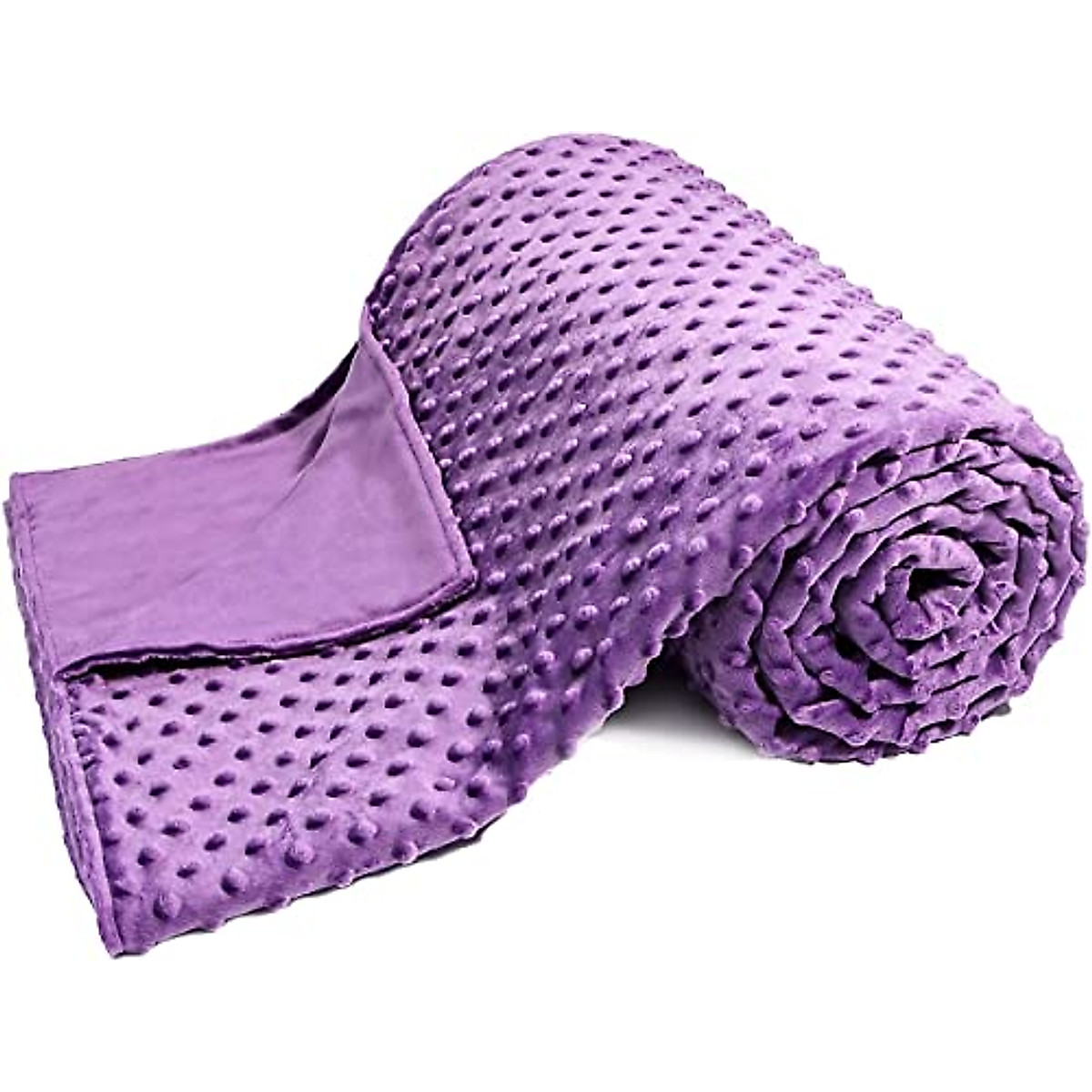 Alomidds Weighted Blanket (60"x80",20lbs Queen Size Navy),Weighted Blankets for Adults, Cooling Breathable Soft Flannel Heavy Blanket with Glass Beads