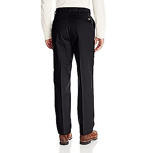 Red Kap Plain Front Casual Cotton Pants 44W Black - Unhemmed