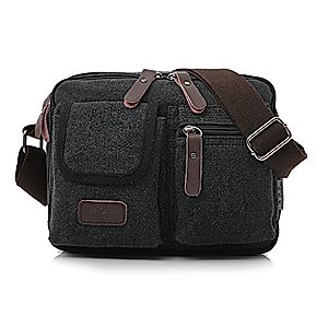 Collsants Small Vintage Canvas Crossbody Purse Travel Shoulder Bags Messenger Satchel Bag
