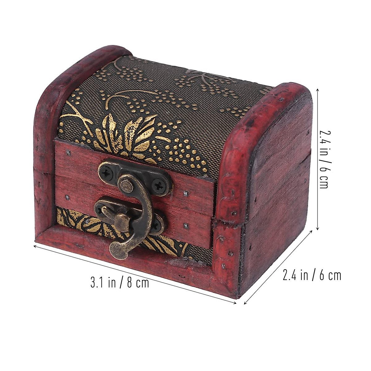 Abaodam treasure trunk large chest storage box keepsake decorative vintage suitcase antique wooden medicine trunks for pirate- Wooden Storage Box Exquisite Toy Storage Case Jewelry