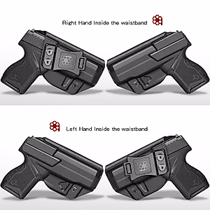 Amberide IWB & OWB KYDEX Holster Fit: Taurus GX4 Pistol, Inside Outside Waistband Concealed Carry, Adjustable Cant & 'Posi-Click' Retention, USA Made by Amberide