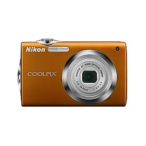 Nikon Coolpix S3000 12 MP Digital Camera with 4x Optical Vibration Reduction (VR) Zoom and 2.7-Inch LCD (Orange)