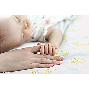 Luvberries 100% Organic Cotton Bassinet Sheets (Set of 2) for The Guava Lotus Travel Bassinet - Baby and Newborn, Fitted Bassinet Sheets, for Boys & Girls (Day and Night)