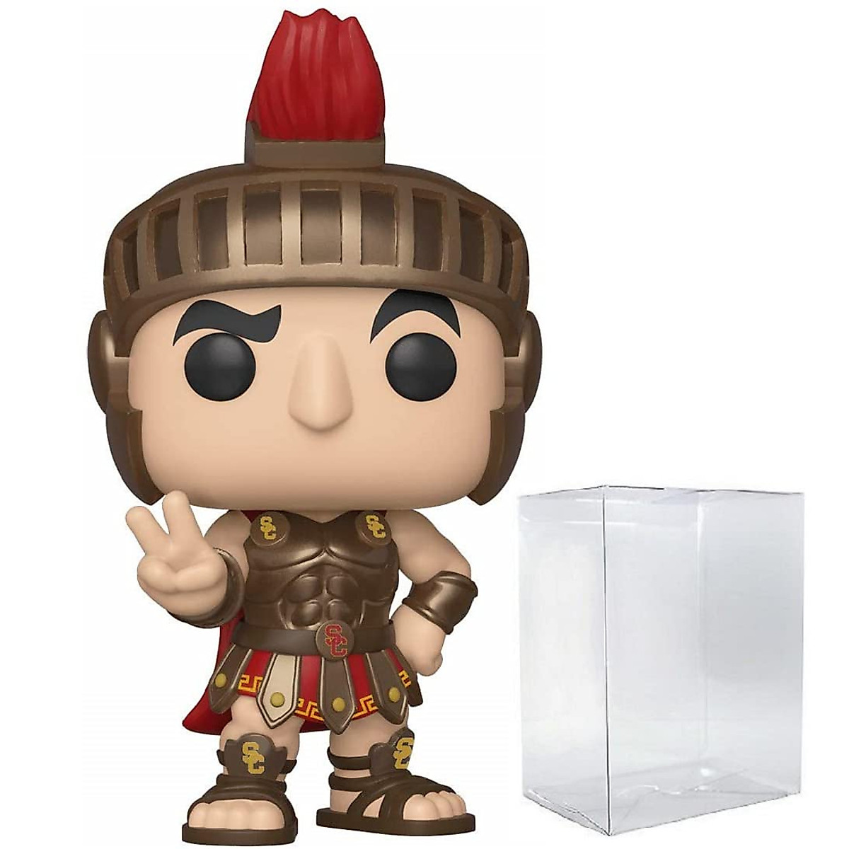 POP College Mascots USC Tommy Trojan Home Trojan Armor Funko Pop Multicolored 3.75 inches