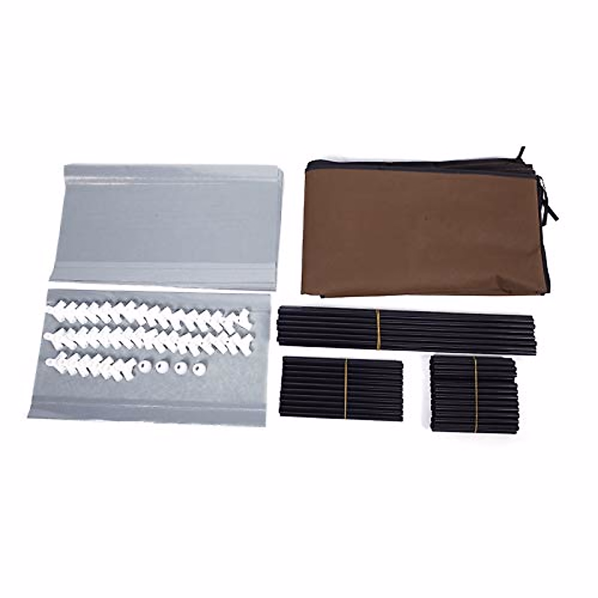 SIMECH Room-Saving 10-Layers 9 Lattices Non-Woven Fabric Shoe Rack Black