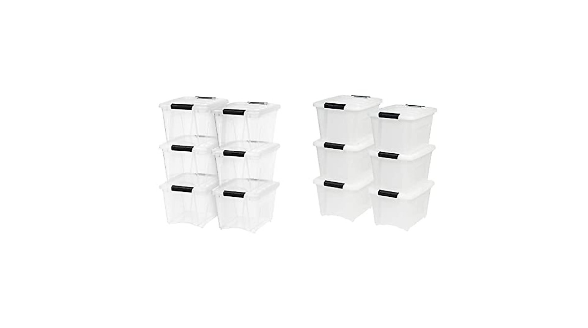 IRIS USA Stackable Plastic Storage Bins & Totes for Home