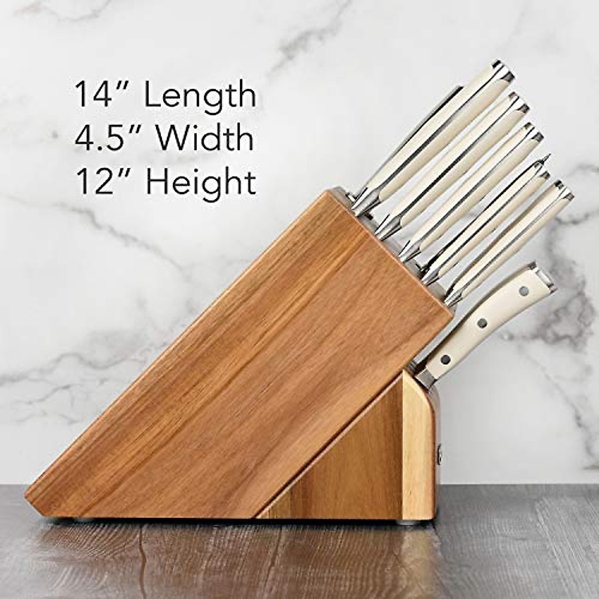 Wusthof Classic Ikon Creme 16 Piece Knife Set with Acacia Block