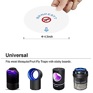 (12-Pack) Fruit Fly Trap Sticky Refillable Glue Boards, 4.13" Fits Most Models Indoor Insect Trap,Gnat Killer,Bug Catcher