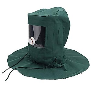Hazmat Suit Plaque Sandblasting Equipment Sandblasting Sand Polishing Hood Head Protection Equipment Sand Painting Protective Sandblaster Shawl Cap Air Sandblaster Face Protector