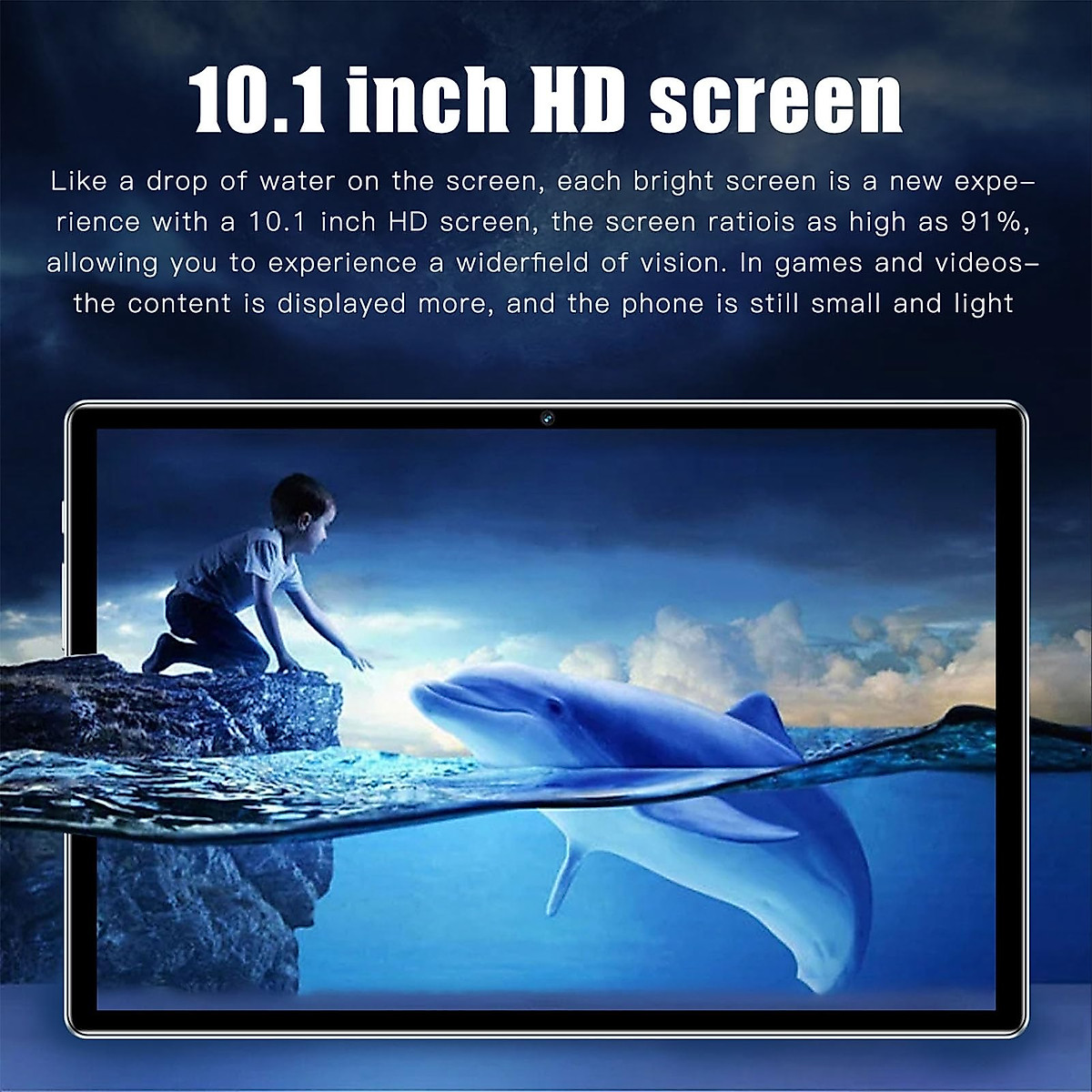 2 in 1 Tablet, 10.1 Inch Tablet with Keyboard, 8 Core CPU, 8GB RAM 256GB ROM, 8MP Front 16MP Rear, BT Support, 5G WiFi, FHD Tablet for Android 12 (US Plug)