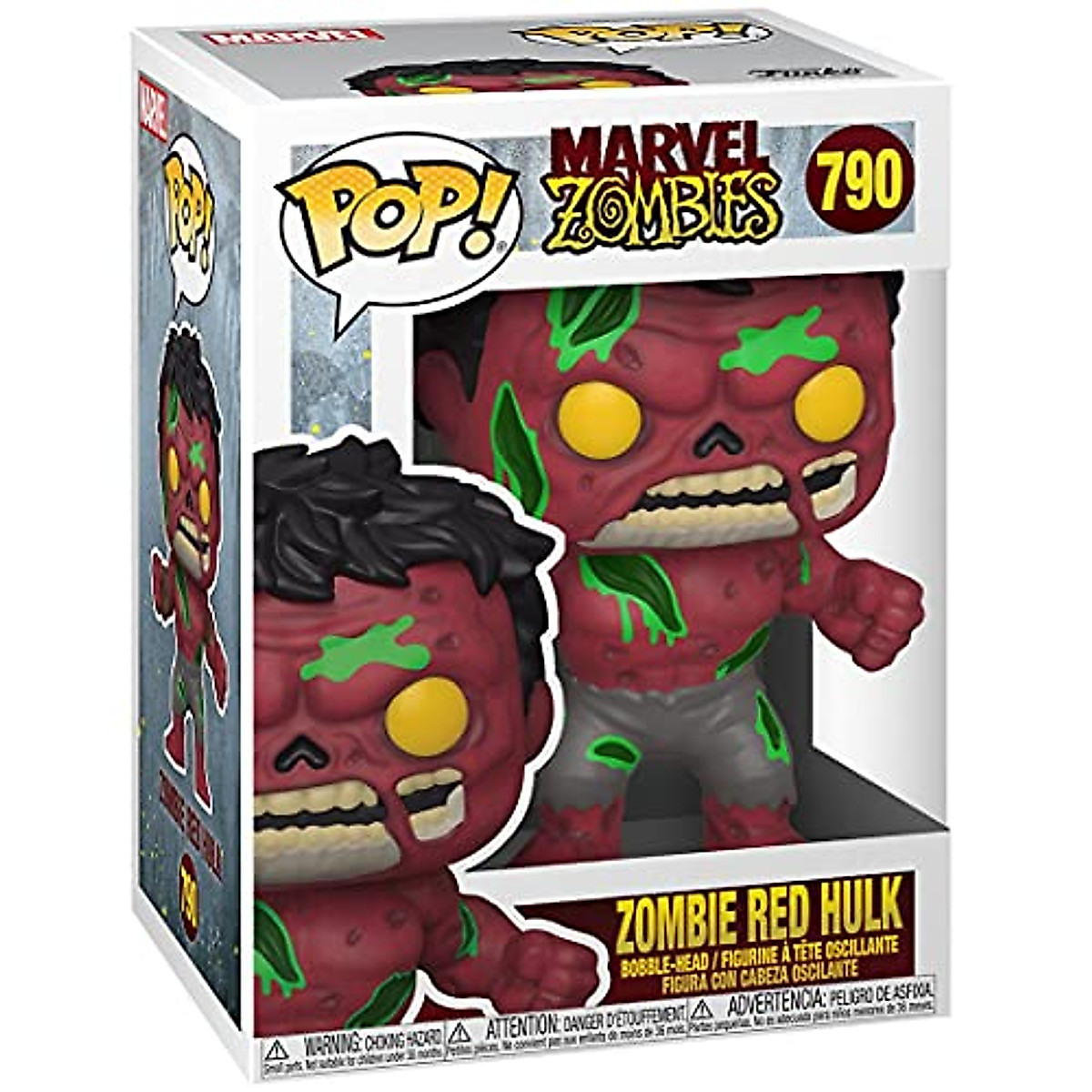 POP Marvel Zombies Zombie Red Hulk Funko Pop Vinyl Figure Bundled with Compatible Pop Box Protector Case Multicolored 3.75 inches