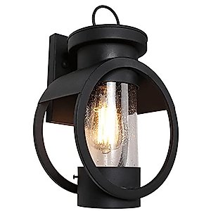 speesy Wall Light Fixtures,Black Iron Industrial Retro Wall Sconces,Outdoor Porch Lights Wall Mount,Outside Lights for,Corridor, Exterior Wall, Courtyard,Outdoor Waterproofing Wall Lamp