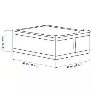 I-K-E-A SKUBB Storage Case Box Dark Gray Polyester/Polypropylene 17 ¼x21 ¾x7 ½