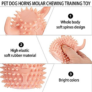 balacoo pet Teething Toys Tough Dog Toys Teething Toys for Puppies Dog Toothbrush Stick Toy Pet Chewing Toy Dog Dental Clean Toy Puppy pet Toothbrush Pet Molar Toy Tool TPR Christmas