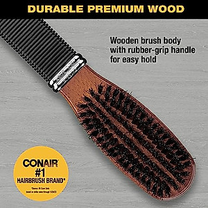 Conair All Purpose Boar Bristle hairbrush - Hair brush - Hairbrush for Men and Women - Brown