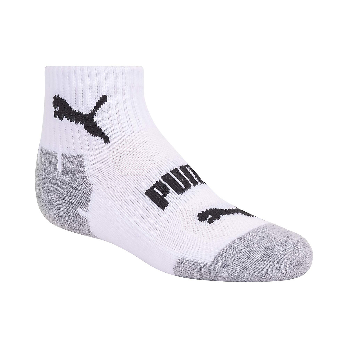 PUMA boys 6 Pack Quarter Crew Socks, Navy, 78.5 US