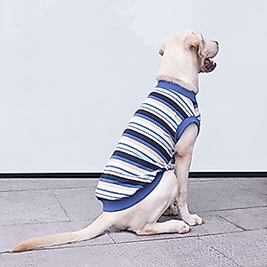 ARUNNERS Extra Large Dog T Shirts Clothes Sleeveless Tank Top Vest for Labrador Rottweiler Great Dane, Blue, 9X-Large