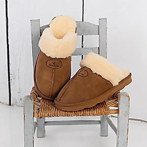 BEARPAW Women's Loki Vegan Hickory Size 8 | Women's Slippers | Women's Shoes | Comfortable & Light-Weight