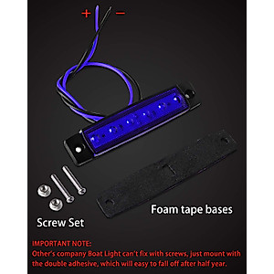 Shangyuan Marine Boat Lights, Utility Led Interior Lights for Deck Courtesy Transom Cockpit Light, 12v Waterproof Marine Lighs for Yacht Fishing Pontoon Boat Sailboat Kayak Bass Boat, Blue, 10PCS