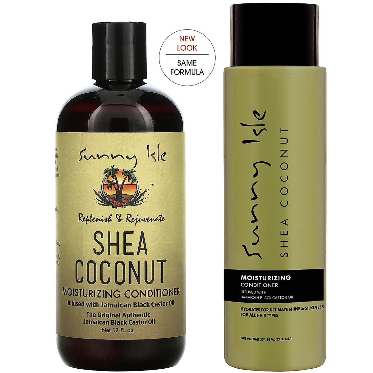 Sunny Isle Shea Coconut Moisturizing Conditioner 12oz | Infused with Jamaican Black Castor Oil | Curly Hair Conditioner | Quenches & Softens Dry Curls, Waves, Coils | Silicone, Paraben & Sulfate-FREE