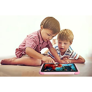 YINOCHE Kids Tablet 10 inch Android Tablet for Kids 64GB Toddler Tablet with Case WiFi Children's Tablets with Dual Camera Touch Screen Kids Apps Installed Tablet for Toddlers Netflix YouTube (Pink)