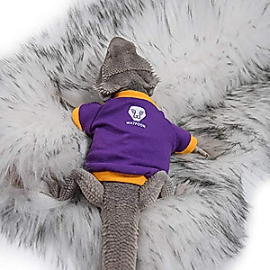 WATFOON Bearded Dragon Clothes Tank Accessories Costume Adjustable Reptile Hoodies Apparel Handmade Thermal Crew Warm Jacket for Skin Protection Photo Party Lizard Small Animal Gecko Chameleon(L)