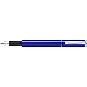 Sheaffer Pop Glossy Blue Fountain Pen with Chrome Trim and Medium Nib