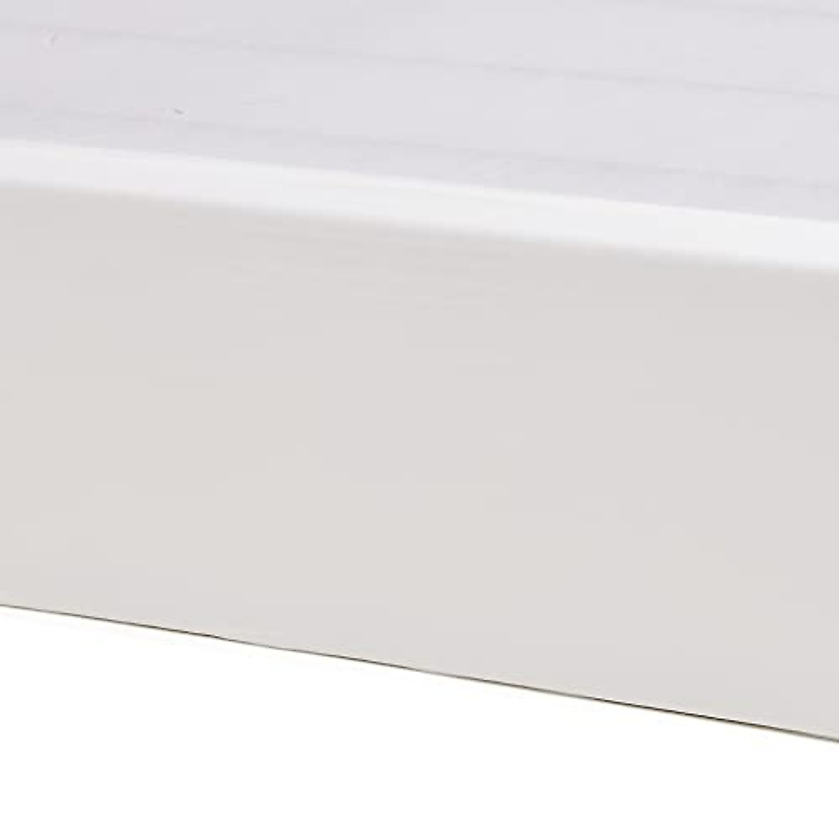 Amazon Basics Box Spring Cover - Alternative to Bed Skirt, Elastic Polyester Fabric Wrap Around Band 4 Sides - King/Cal King, Cream